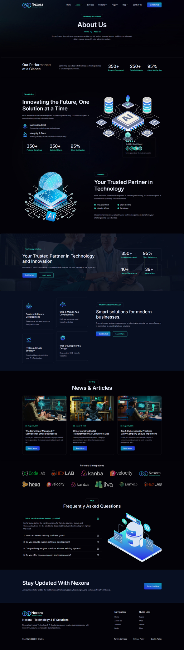 Nexora - Technology & IT Solutions Elementor Template Kit by Enative